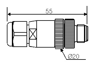 M12 KYTKETTÄVÄ LIITIN, 4-nap. suora uros PG7 | M8-, M12- ja 7/8 ...