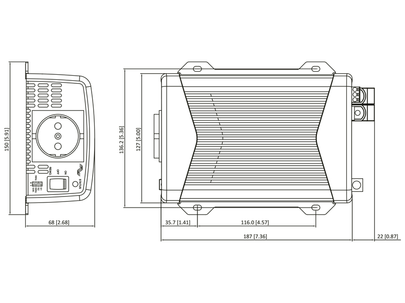 Siniaalto invertteri 400W | 24V | IseraStore