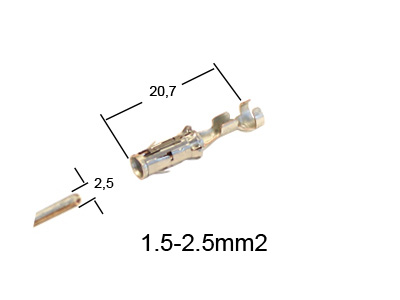 PYÖRÖLIITIN AMP, NAARAS 1,5-2,5MM2, Ø 2.5mm | Suojaamattomat liittimet ...