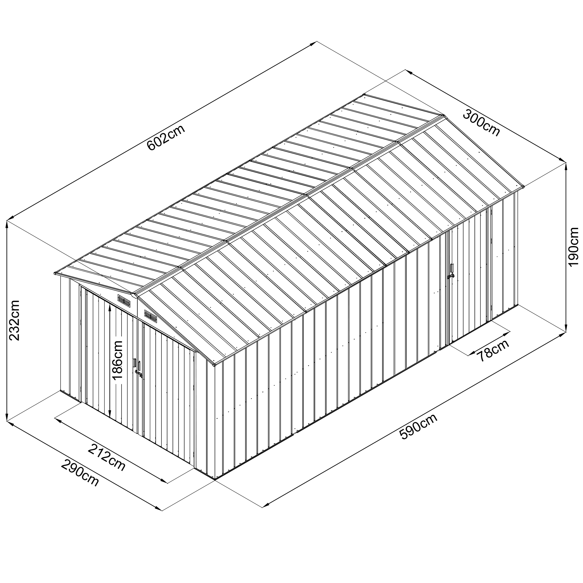Autotalli Sunyard CG-K2010A 18m2 | Pihavarastot ja autotallit | Kone-Glans
