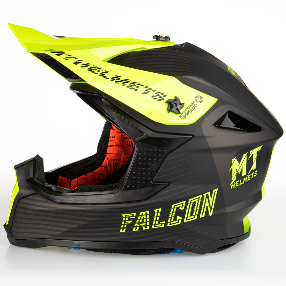 MT Falcon System D3 musta/keltainen ajokypärä | Ajovarusteet | Kone-Glans